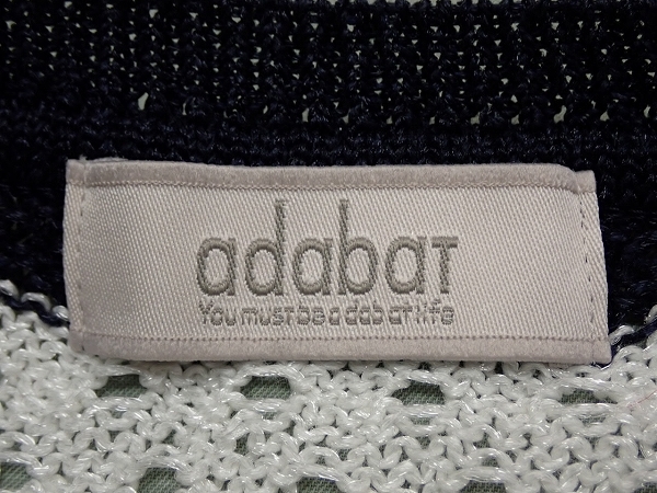 Yahoo!オークション - adabat ニットベスト・40 アダバット/ゴルフ/紺...