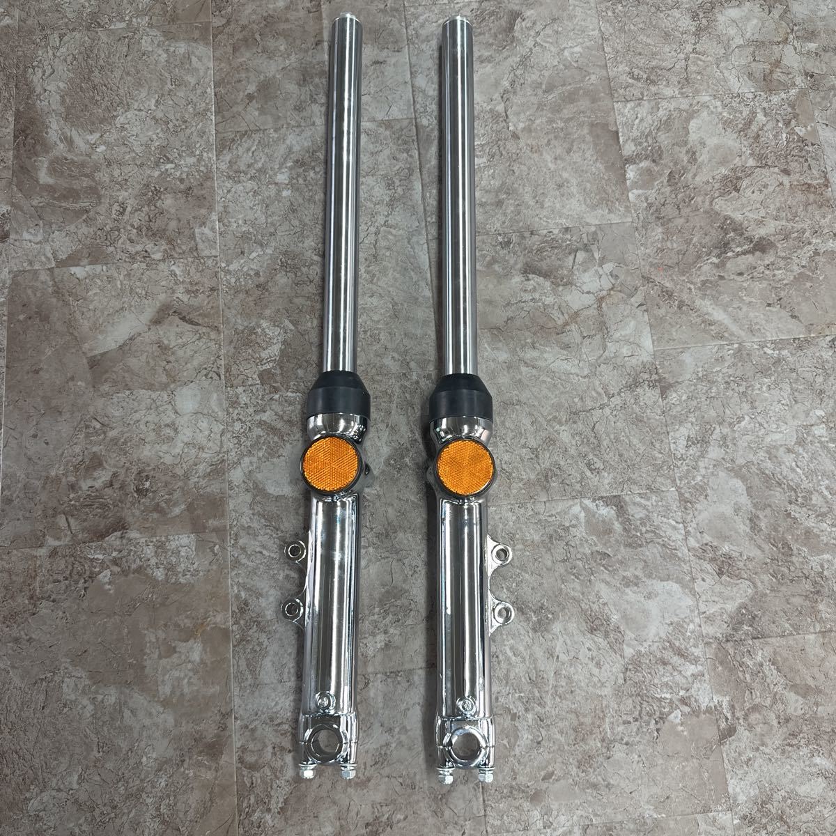 Yahoo!オークション - z2z1 フロントフォーク メッキ 左右 セット ダブ...