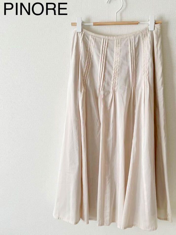 Yahoo!オークション - PINORE ピノーレ ロングスカート ベージュピンク...