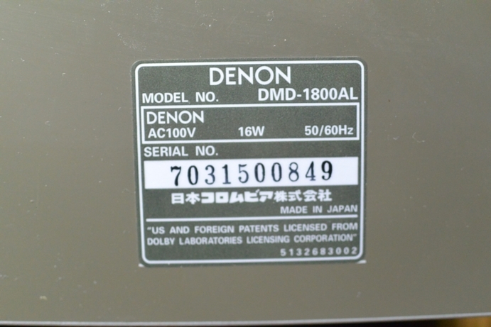 Yahoo!オークション - DENON MDデッキ DMD-1800AL
