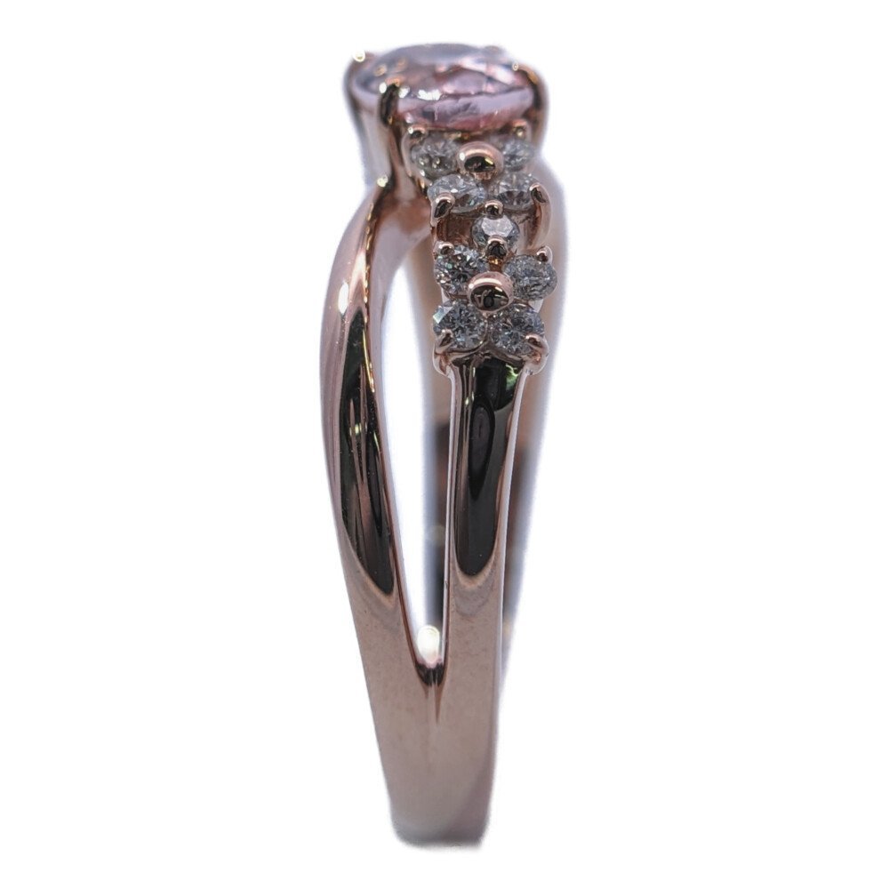 1円 2ロウ モルガナイト ダイヤモンドリング 指輪/K18PG/750-3.3g/0.78ct/FD:0.2ct/14号/#54/ピンクゴールドカラー/ピンク 484570(イエローゴールド ...