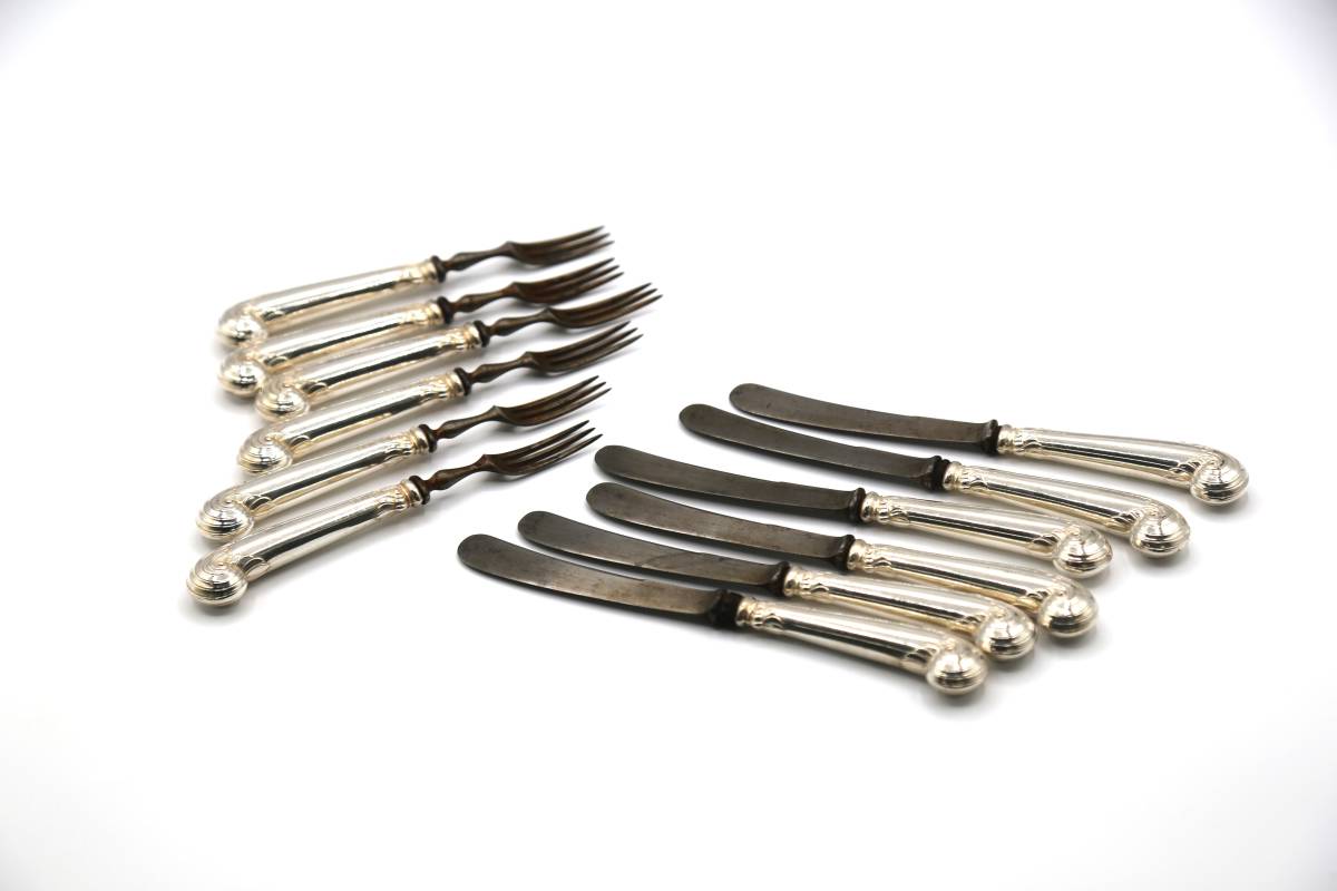 Yahoo!オークション - シルバー ナイフ＆フォークセット 148