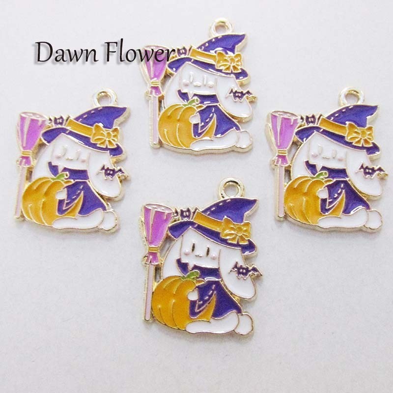 Yahoo!オークション - 【D-0865】5pcs いぬの魔女 25×19mm ホワイト ...