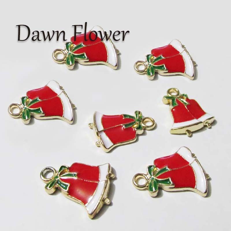 Yahoo!オークション - 【D-1109】9pcs クリスマスベル 21×15mm レッド...