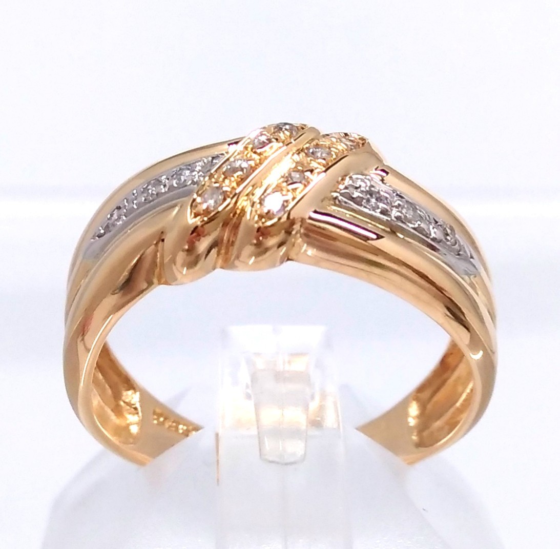 Yahoo!オークション - 【新品仕上げ済】 K18 Pt850 ダイヤモンド 0.09c...