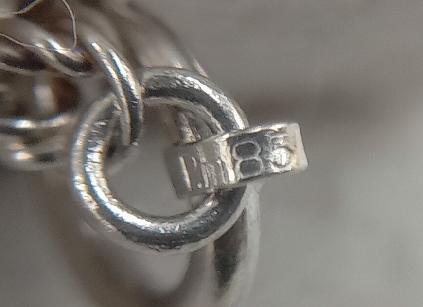 Yahoo!オークション - ネックレス Pt850 プラチナ 42cm 10.3g デザイン...