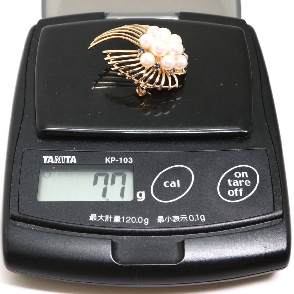 Yahoo!オークション - TASAKI(田崎真珠) K14 アコヤ本真珠/天然サファ...