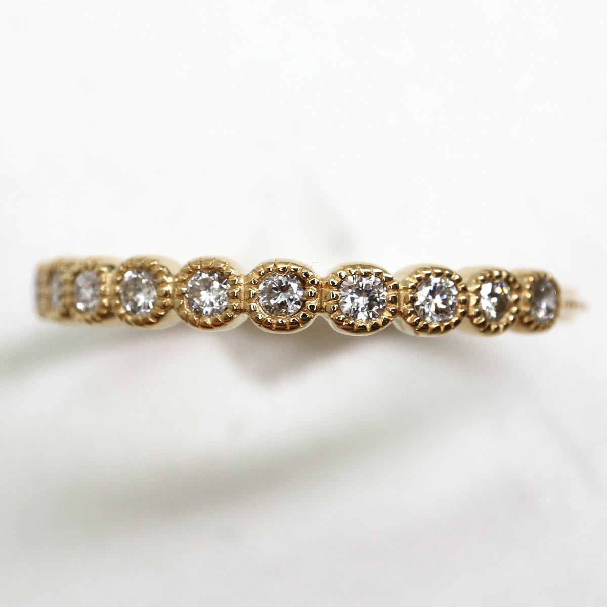 ヤフオク! - agate(アガット) K18 天然ダイヤモンド ハーフエ...