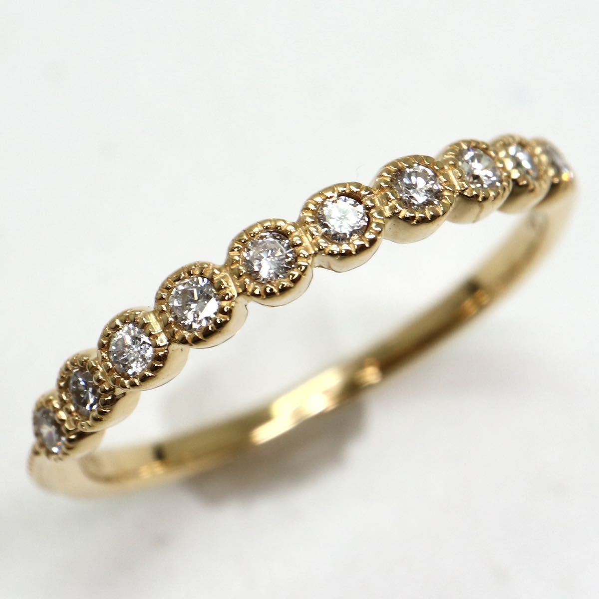 Yahoo!オークション - agate(アガット) K18 天然ダイヤモンド ハーフエ...