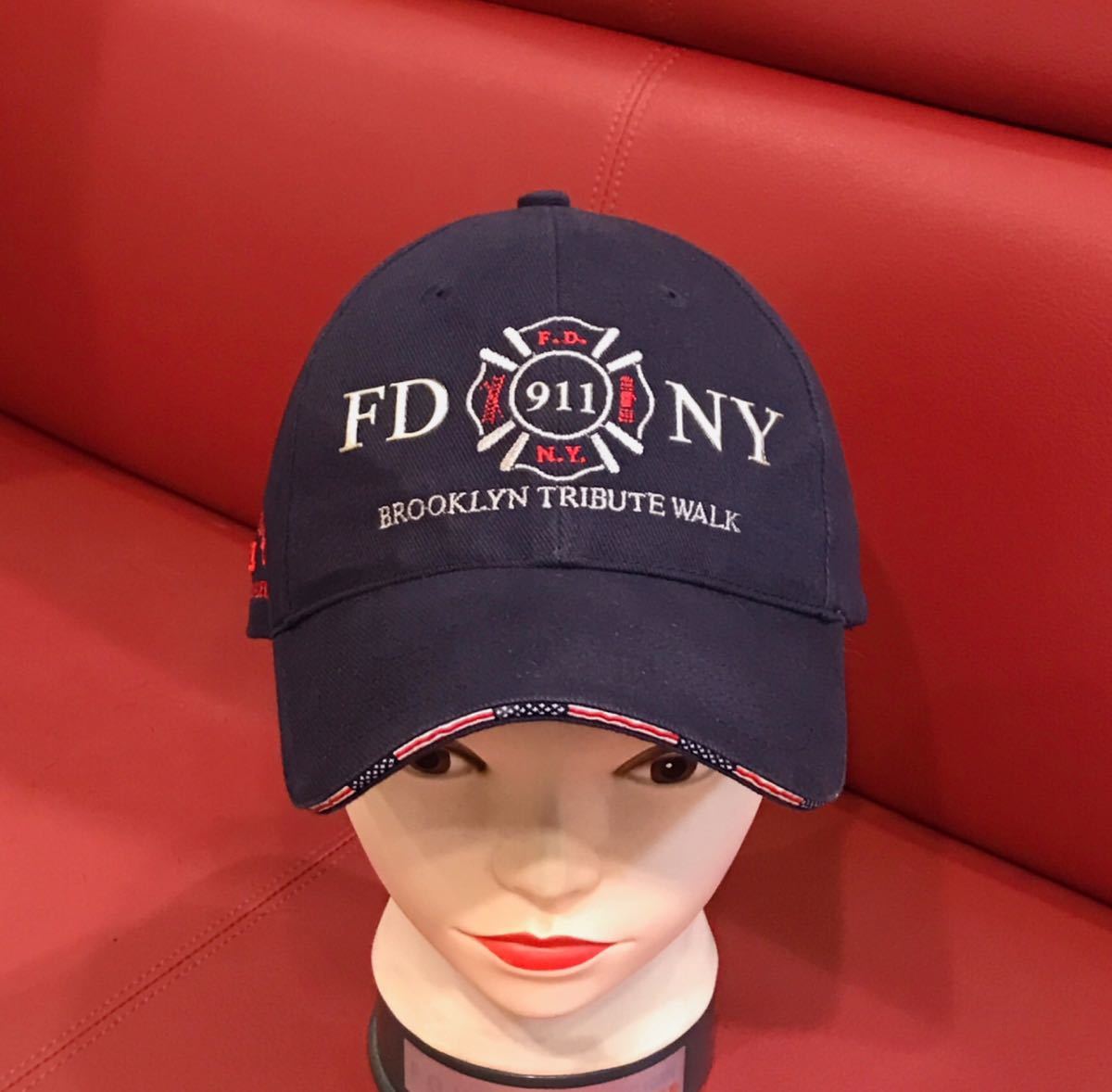 Yahoo!オークション - FDNY 911／ストラップバックキャップ／ネイビー...