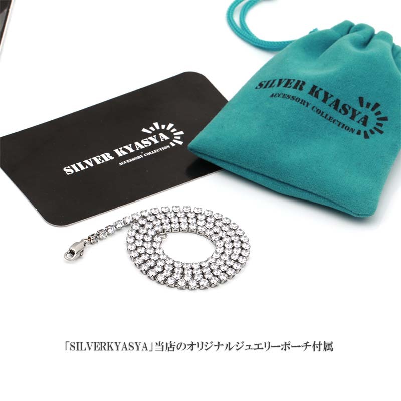 Yahoo!オークション - 3mm テニスチェーンネックレス necklace シンプ...