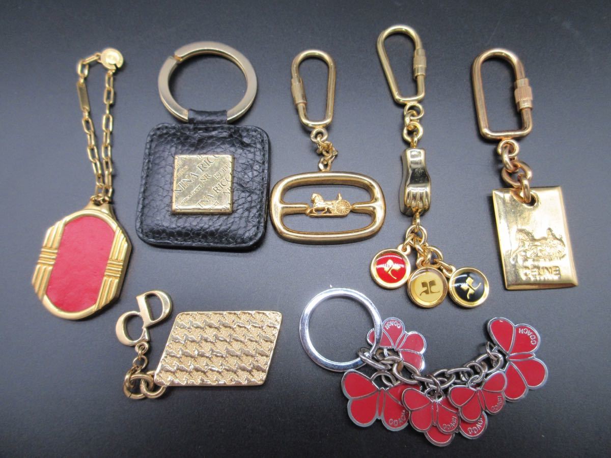 Yahoo!オークション - y66 ブランド キーホルダー dior ディオール セ...