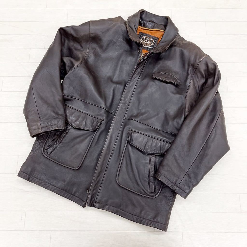 1166 WE ARE THE WORLD MODE トップス ジャケット リアル レザー ジャケット 羊革 ダークブラウン メンズL(Lサイズ)｜売買されたオークション情報、yahooの商品 ...