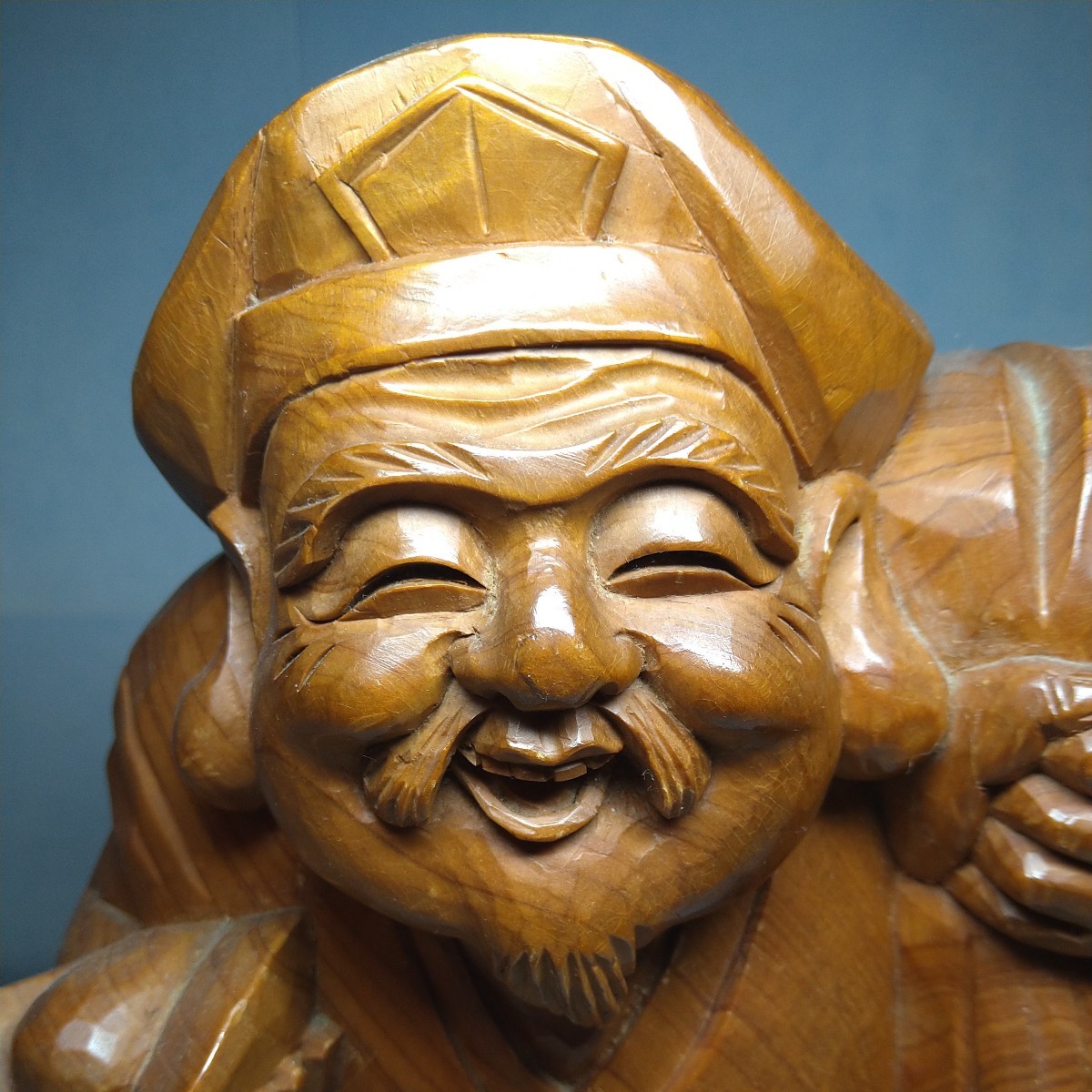 Yahoo!オークション - a-1298 天然木 木彫り 大黒天 高さ35cm郷土玩具 ...