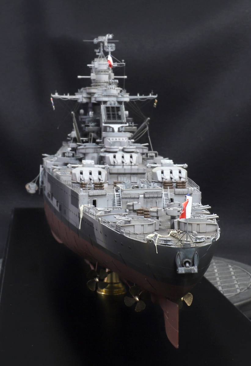 代購代標第一品牌－樂淘letao－トランペッター 1/350 フランス海軍戦艦 リシュリュー （1945）プロモデラー制作完成品（アクリルケース付き）