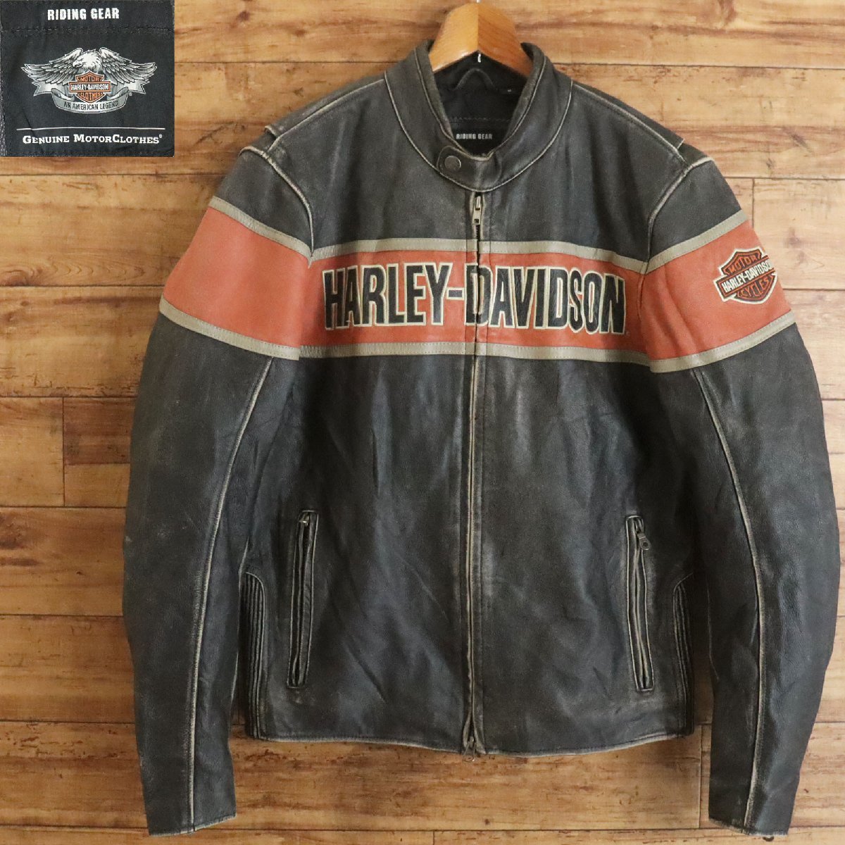 H5T/Y9.15-2 Harley Davidson ハーレーダビッドソン シングルライダース 本革 レザージャケット 皮ジャン 革ジャン バイカー(Mサイズ)｜売買されたオークション情報 ...
