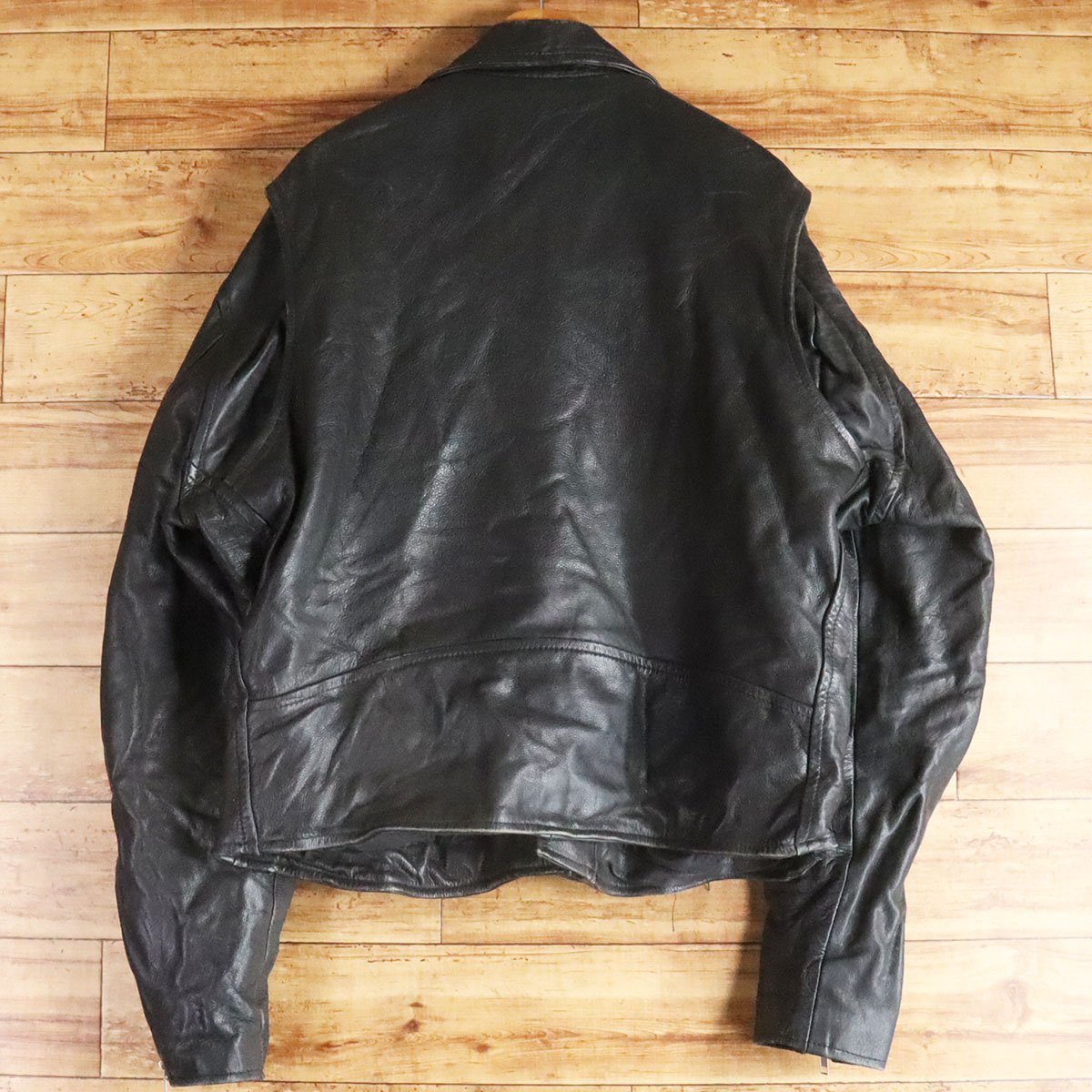 Yahoo!オークション - C3K/R4.24-1 ユーロ古着 ドイツ 本革 ダブルライ...