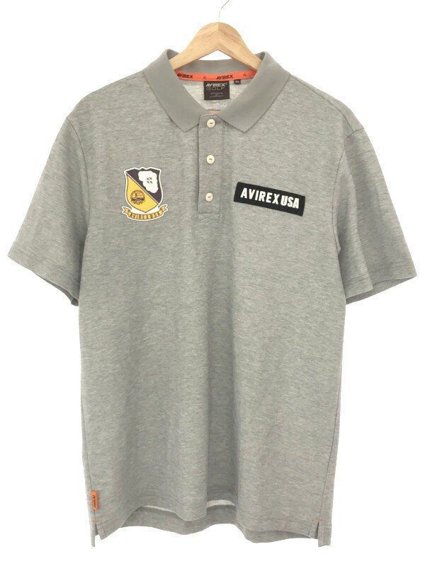AVIREX アヴィレックス GOLF エンブレムワッペンポロシャツ グレー XL IT6SLBGMZM28(半袖Tシャツ)｜売買されたオークション情報、yahooの商品情報をアーカイブ公開 ...