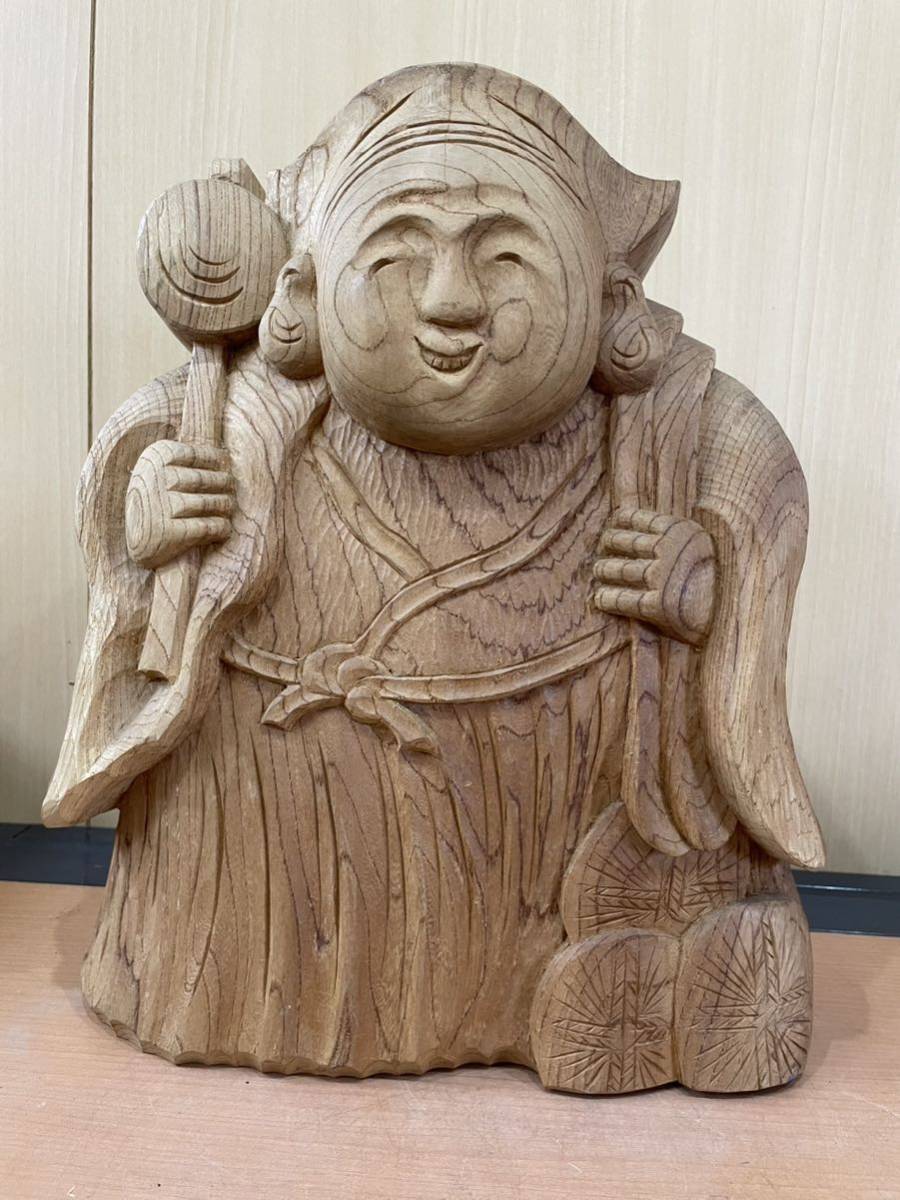 Yahoo!オークション - RM5604 大黑天 招財開運 木工細工 仏壇仏像 0925