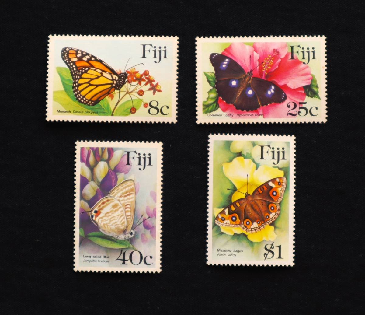 Yahoo!オークション - B211 フィジー 1985 昆虫 蝶 4種 単片切手4枚