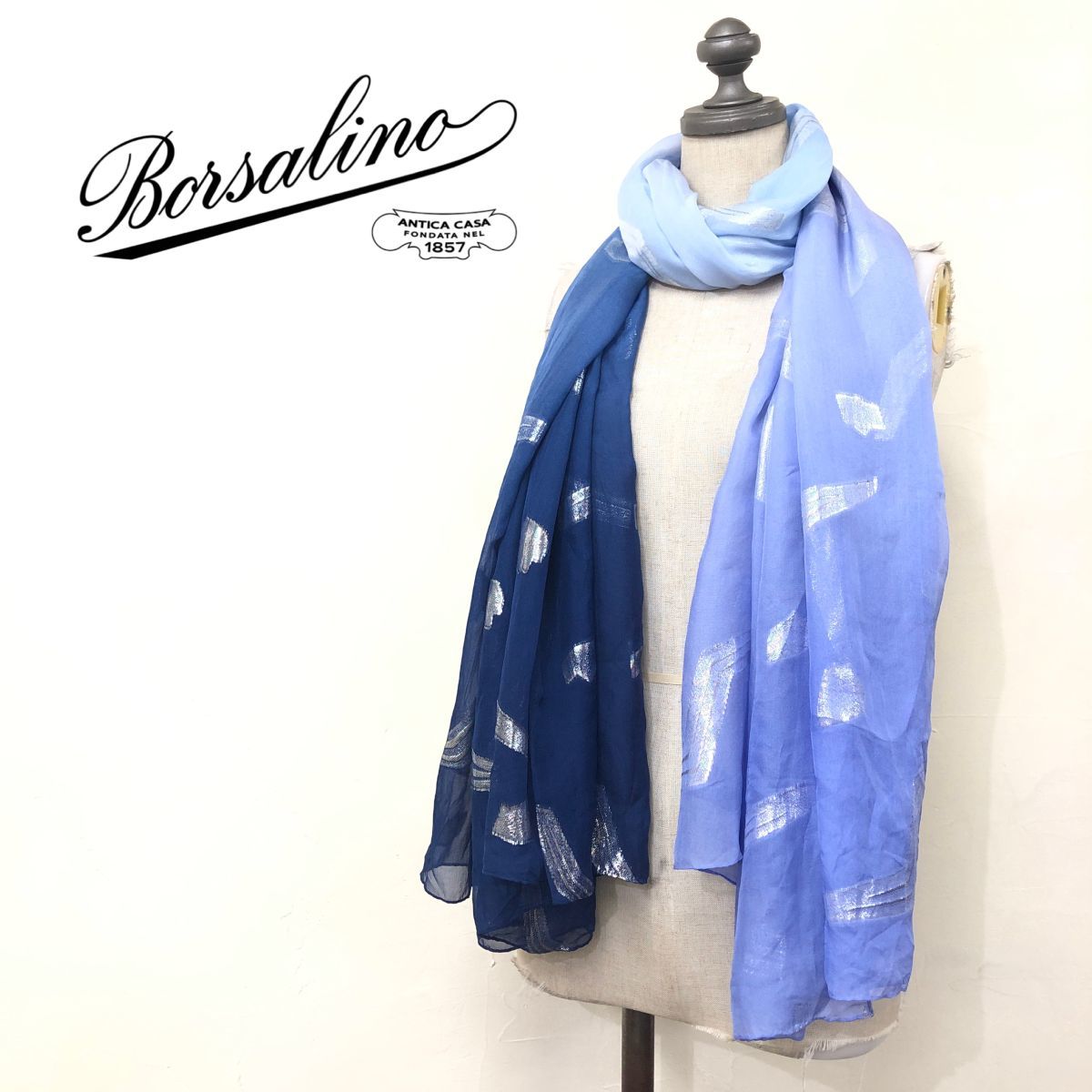 Yahoo!オークション - K514-K 日本製 Borsalino ボルサリーノ 大判スト...