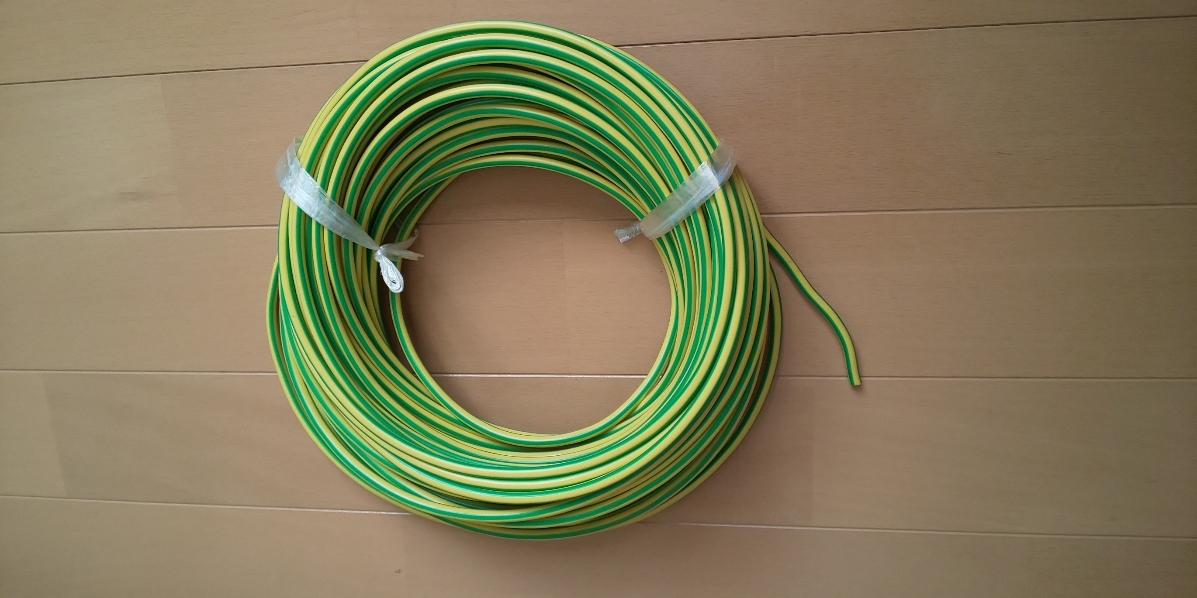 Yahoo!オークション - KIV 5.5sq ・10AWG ・黄/緑 ・Φ5.0 ・アース線 31m