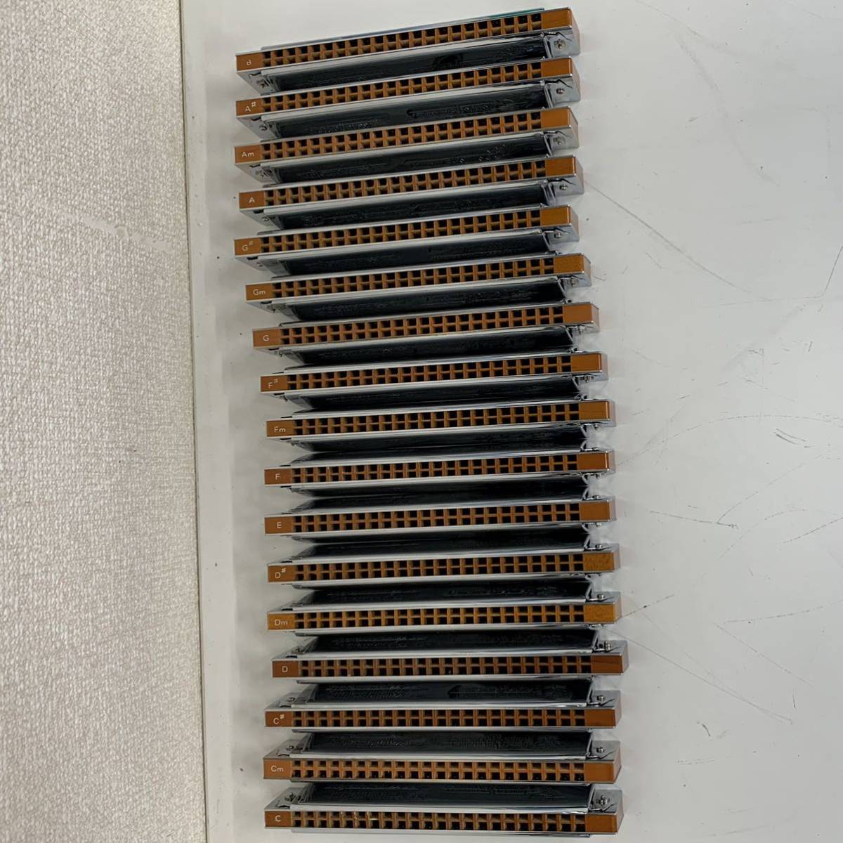 Yahoo!オークション - 【B2】 TOMBO professional 22 ハーモニカ 17本...