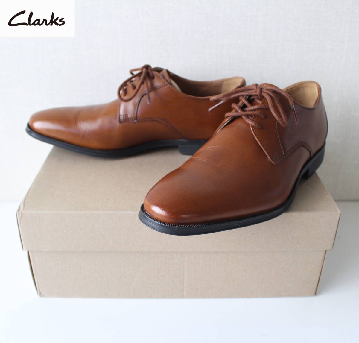 Clarks クラークス Gilman Lace ギルマンレース レースアップ シューズ UK6 24cm 靴 26129772 定価¥20 900 光沢 プレーン ビジネス(7インチ以下 ...