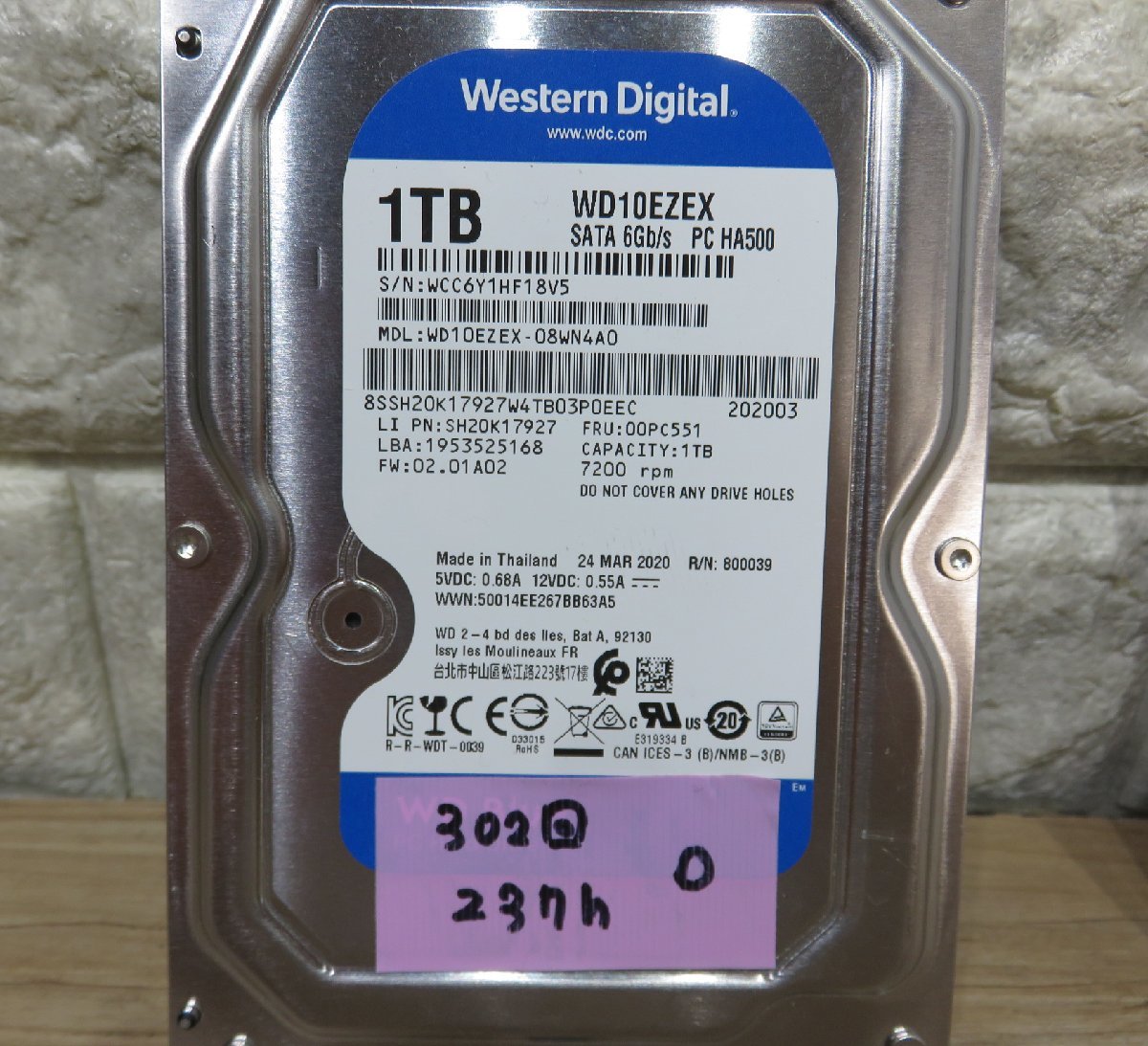 品 WD HDD 3.5 1T WD10EZEX 2台 t23100211(1TB～)｜売買されたオークション情報、yahooの商品情報をアーカイブ公開 - オークファン（aucfan.com）