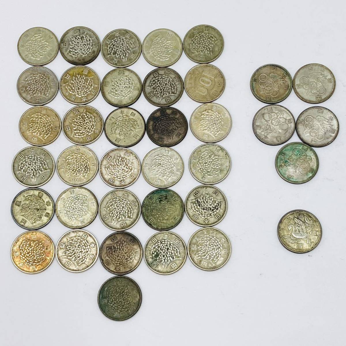 Yahoo!オークション - 9.8 TC-A383 100円銀貨37枚まとめ 100円/銀貨/稲...