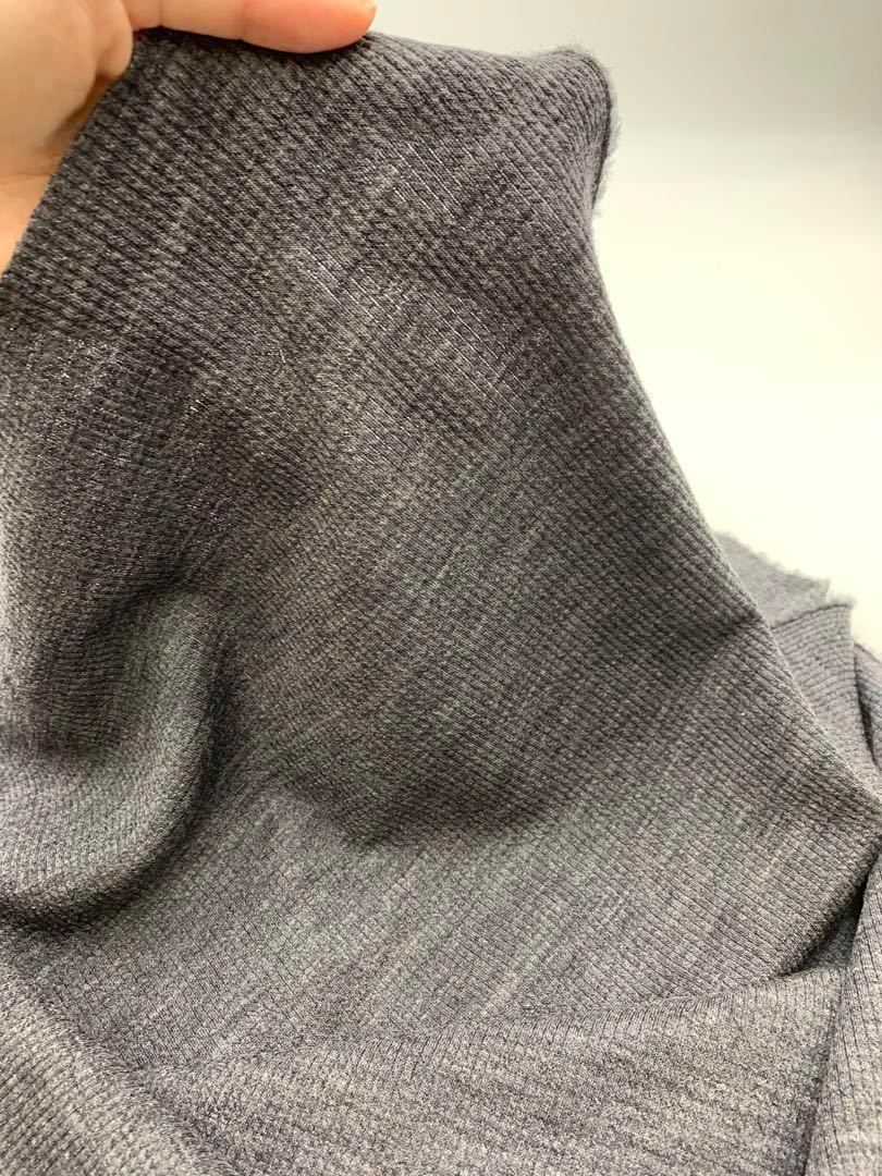 Yahoo!オークション - SU1 ストレッチ ウールニット 杢グレー 2.5m×2...