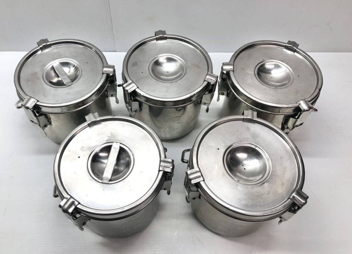 Yahoo!オークション - 18-8 パッキン寸胴鍋 (目盛付) 5個 セット16cm ...