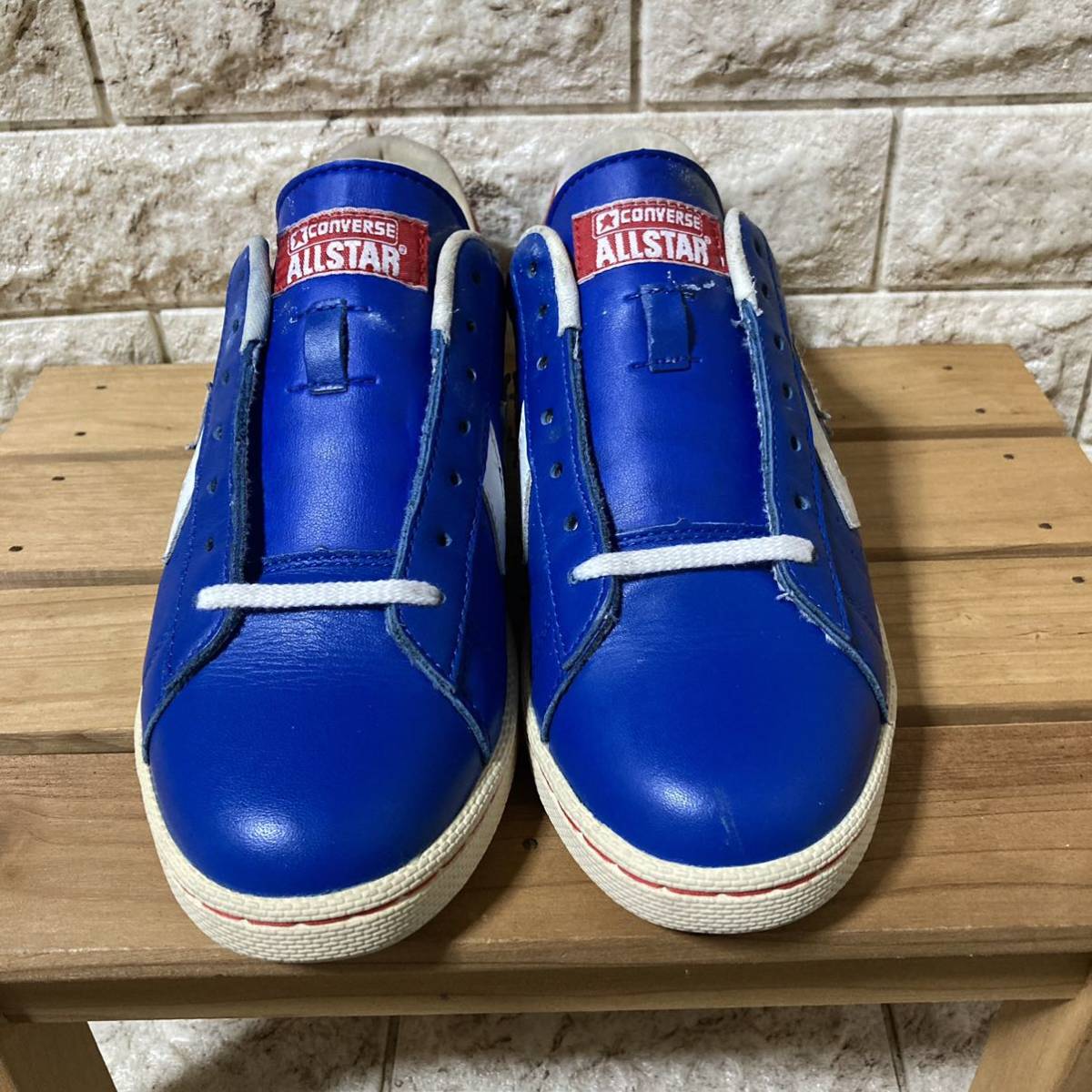 Yahoo!オークション - コンバース×BOON プロレザー 「BLUE/RED」 26cm...