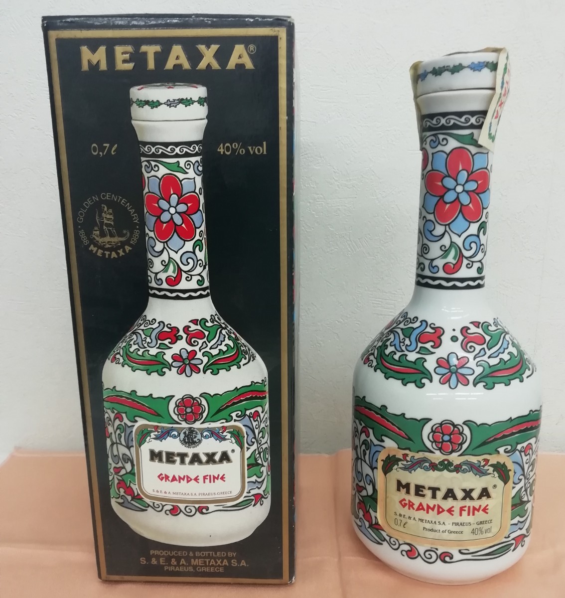 Yahoo!オークション - METAXA メタクサ 陶器ボトル 700ml 40% ブランデ...