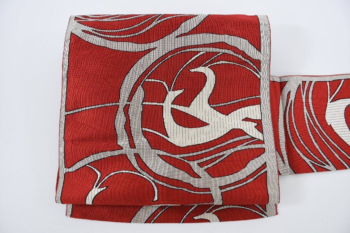 Yahoo!オークション - 名古屋帯 鹿 動物 帯丈358cm 着物屋 ne-5320 桜...