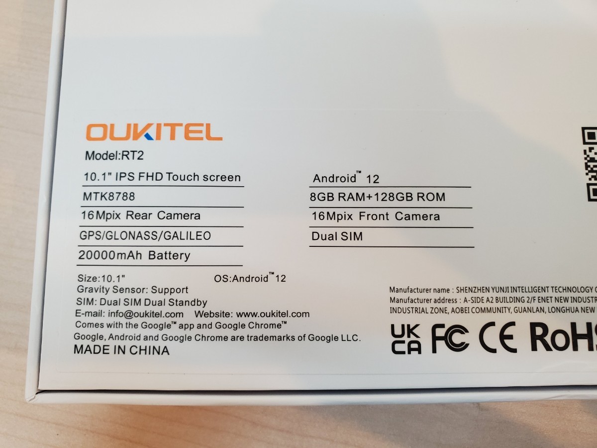 Yahoo!オークション - 良品 OUKITEL RT2 タブレット 防水・防塵・耐衝...