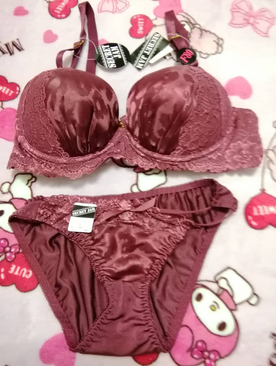 Yahoo!オークション - 未使用保管品 SECRET JAMワインレッドブラショ...