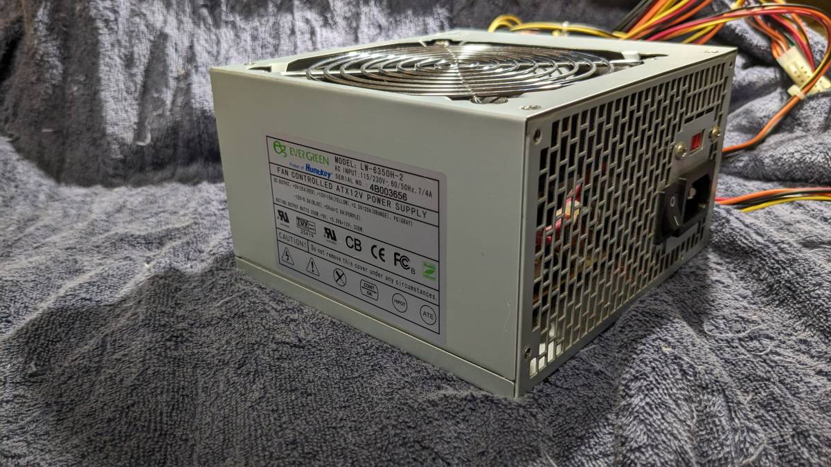 EVER GREEN 電源ユニット PSU 定格出力 350W 型番 : LW-6350H-2(350W～)｜売買されたオークション情報、yahooの商品情報をアーカイブ公開 - オークファン ...