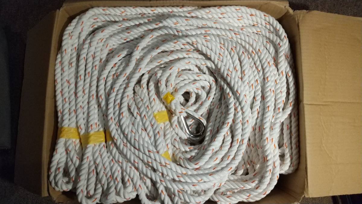 Yahoo!オークション - スパンエステル ロープ 10mm x 170M+α ステンレ...