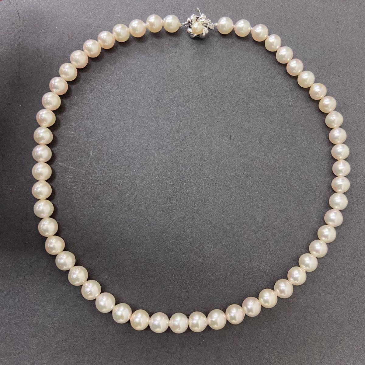 Yahoo!オークション - K14WG 本真珠 ピンクパール ネックレス 東急百貨...