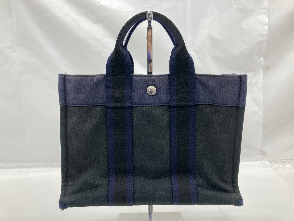 Yahoo!オークション - Herm s エルメス フールトゥPM キャンバス トー...