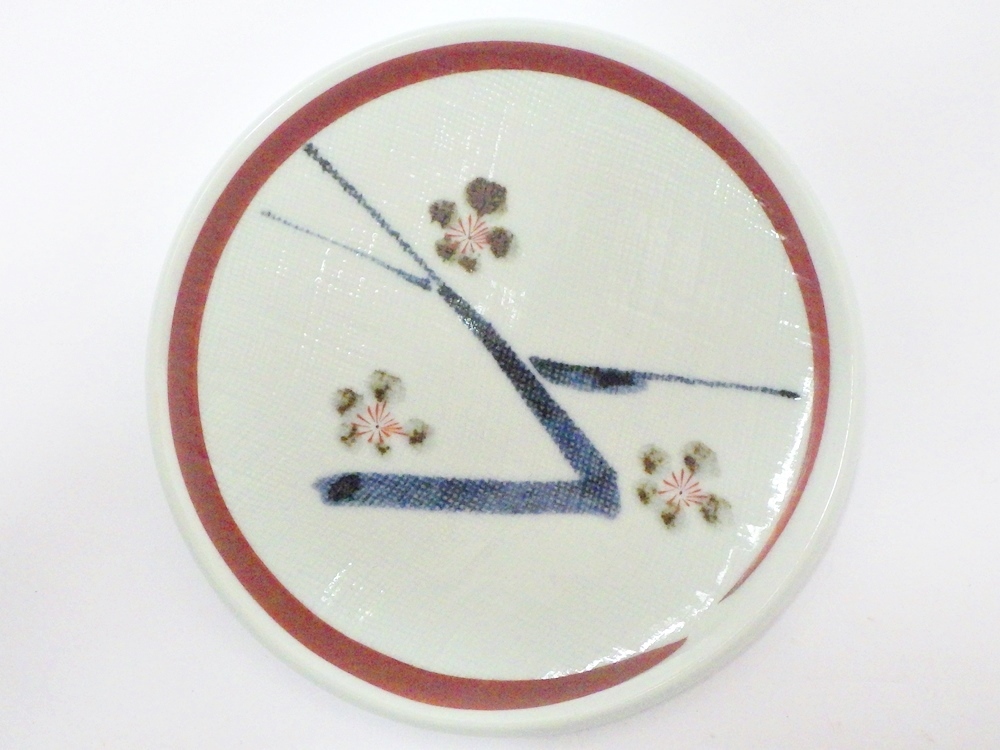 Yahoo!オークション - B23-2276 九谷焼 三代 徳田八十吉 梅文 銘々皿 ...