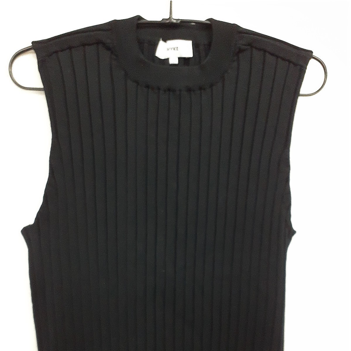 Yahoo!オークション - HYKE ハイク コットンニット ロング ブラック ノ...