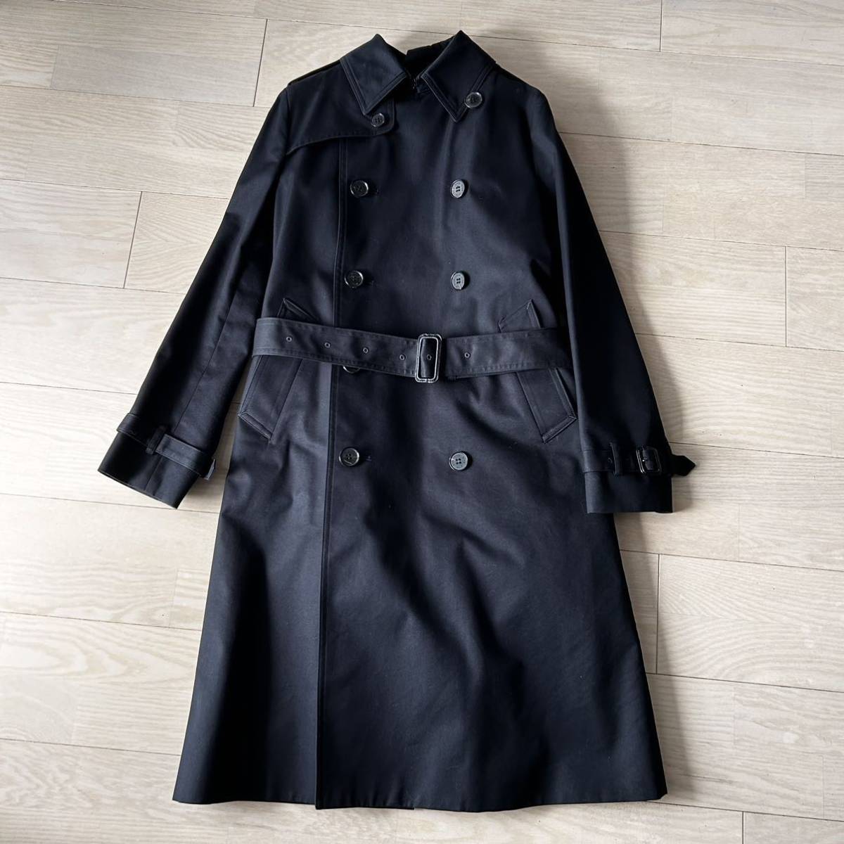 Yahoo!オークション - 美品 HYKE ハイク トレンチコート ネイビー サイ...