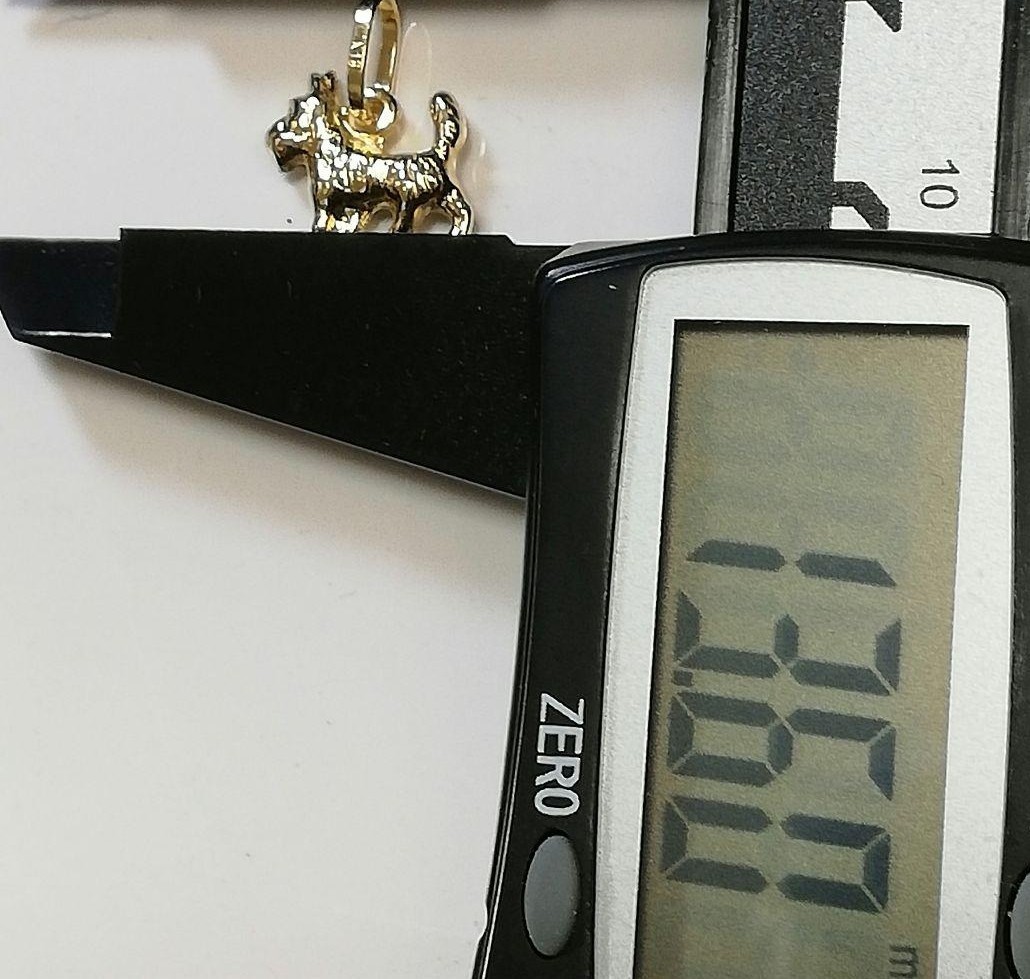 日本代購代標第一品牌【樂淘letao】－K18【本物】18k 18金 YG 犬タイプ ペンダントトップ《シュナウザー犬モチーフ》イエローゴールド