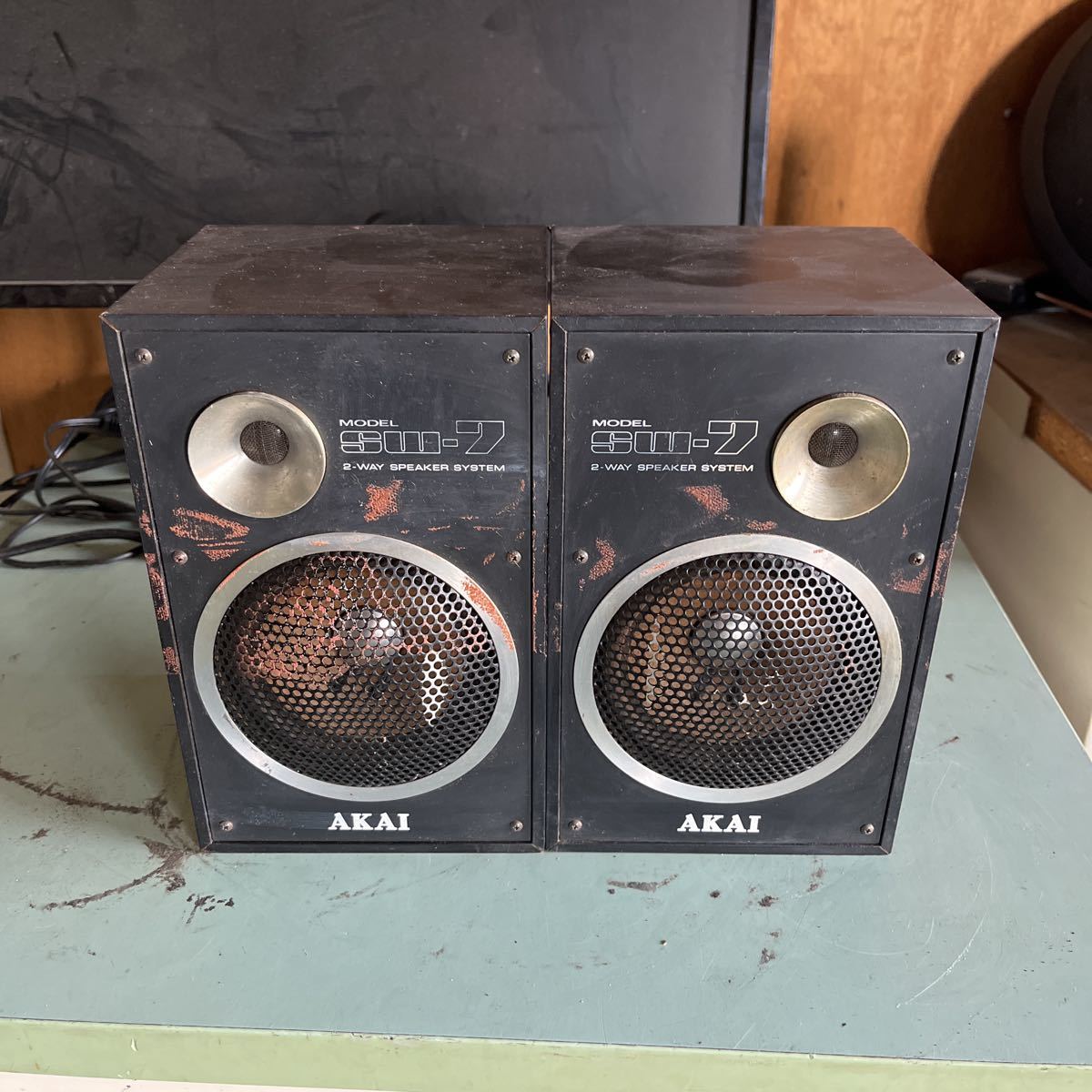 Yahoo!オークション - AKAI アカイ 赤井 SW-7 スピーカー 現状品