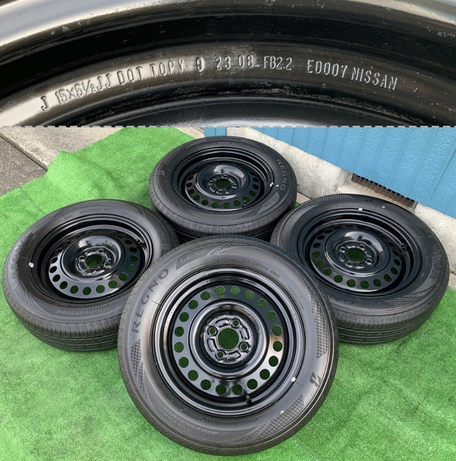 2022年製 日産 ディ-タ 純正 15インチ スチール & BRIDGESTONE REGNO GR-XII 185/65R15 ラジアルタイヤ4本セット(ラジアルタイヤ)｜売買された ...