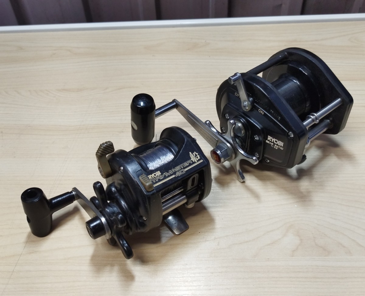 代購代標第一品牌－樂淘letao－RYOBI TRYMASTER 船40、ALERT 200L 2個セット 小型、中型両軸リール