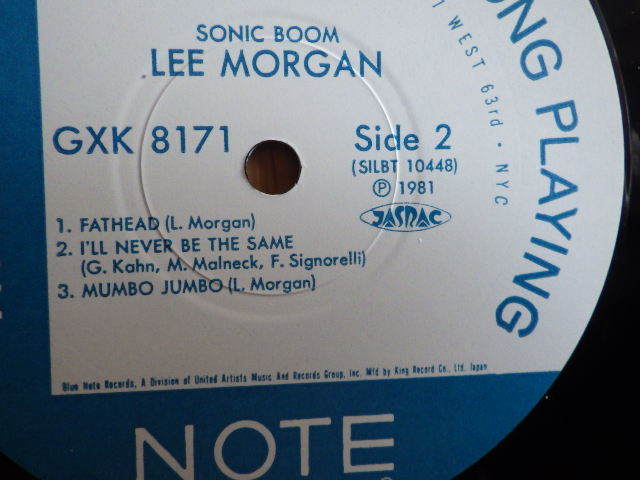 Yahoo!オークション - LEE MORGAN SONIC BOOM リーモーガン GXK-8171 L...