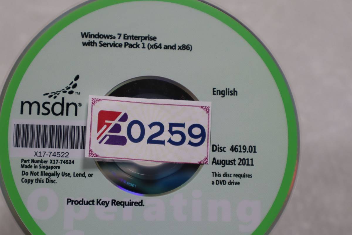 Yahoo!オークション - E0259 K Windows 7 Enterprise SP1 x86 x64 msdn...